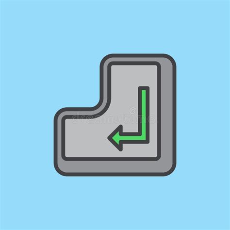 Enter Keyboard Key Icon Vector Filled Flat Sign Solid Pictogram