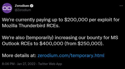 Microsoft Outlook Rce Zero Day Exploits Now Selling For 400000