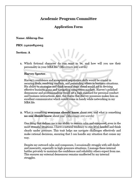Apc Committe Selection Application Form Pdf Empathy Integrity