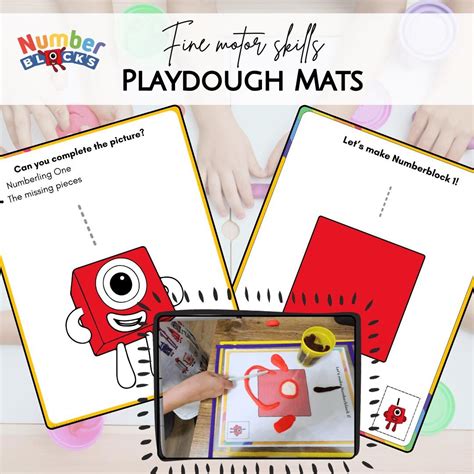 Fine Motor Skills Playdough Mat Numberblocks Play Doh Number Block