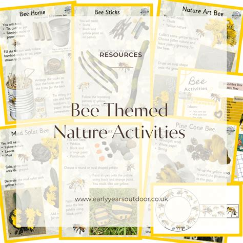 Bee Themed Nature Activities And Magnifying Glass Pdf Early Years Outdoor