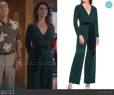 Amanadas Green Tie Waist Jumpsuit On Cobra Kai Tie Waist Jumpsuit