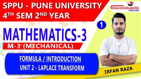 lec 1 formula laplace transform mathematics 3 m3 sppu pune