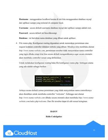 Panduan Belajar Cepat Framework Codeigniter Untuk Pemula IDCloudHost IT IMSS Halaman
