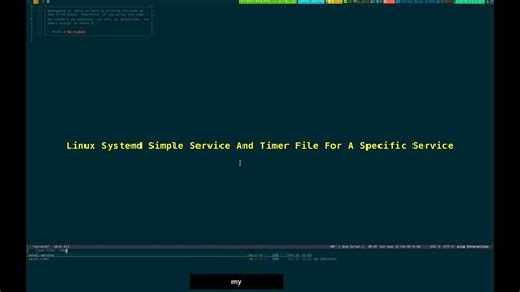 Linux Systemd Simple Service And Timer File For A Specific Service 20240915043816 Youtube