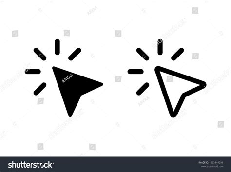 Click Icon Set Pointer Arrow Icon Stock Vector Royalty Free 1923349298 Shutterstock