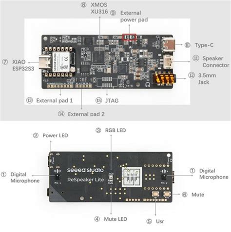 respeaker lite voice assistant kit xmos xu316 and xiao esp32s3