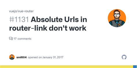 Absolute Urls In Router Link Dont Work · Issue 1131 · Vuejsvue