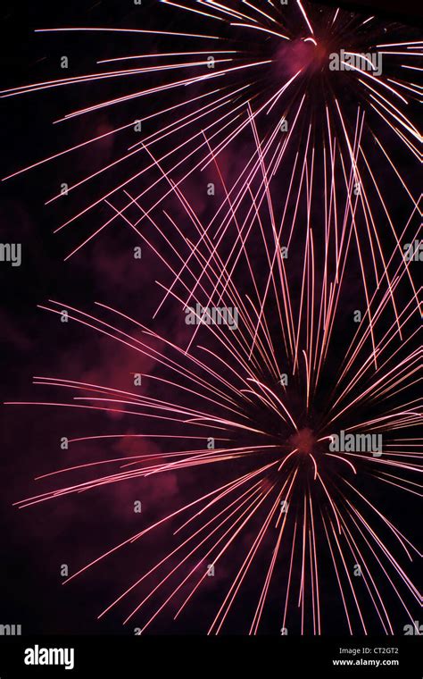 Explosion Of Fireworks Stock Photo Alamy
