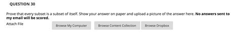 solved question 30 prove that every subset is a subset of