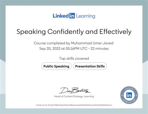 Muhammad Umer Javed On Linkedin Certificate Of Completion
