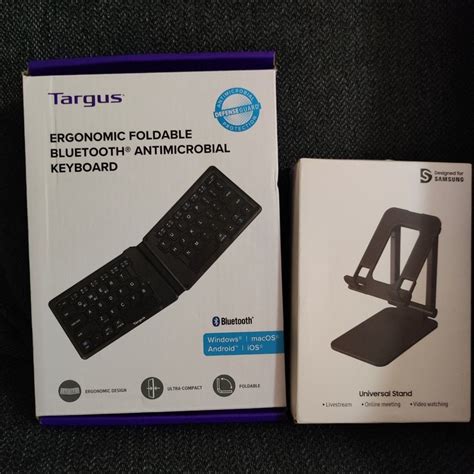 Targus Ergonomic Foldable Bluetooth Antimicrobial Keyboard Computers Tech Parts