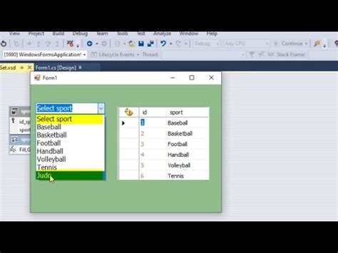 C Tutorial How To Populate Combobox From Sql Database Using Dataset And Add Items Through