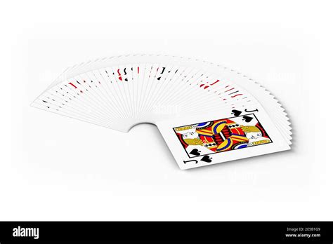 Playing Cards Unfolded Deck Of Cards Isolated On White Background D Render Stock Photo Alamy