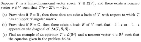 Solved Suppose V Is A Finite Dimensional Vector Space Chegg