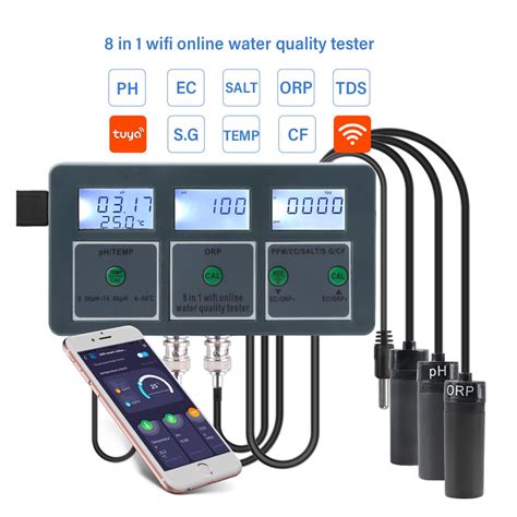 Tuya Smart Ph Meter Data Logger Temp Tds Salinity Orp Water Tester