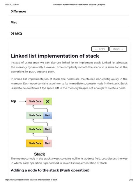 Linked List Implementation | PDF