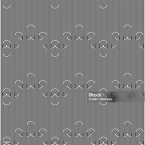 매끄러운 기하학적 줄무늬 패턴 미로 요소가 있는 모노크롬 스트라이프 루피 리본 기하학적 그래픽 텍스처 연속성에 대한 스톡 벡터 아트 및 기타 이미지 Istock