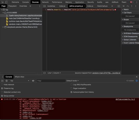 during storybook dist typeerror interoprequiredefault is not a