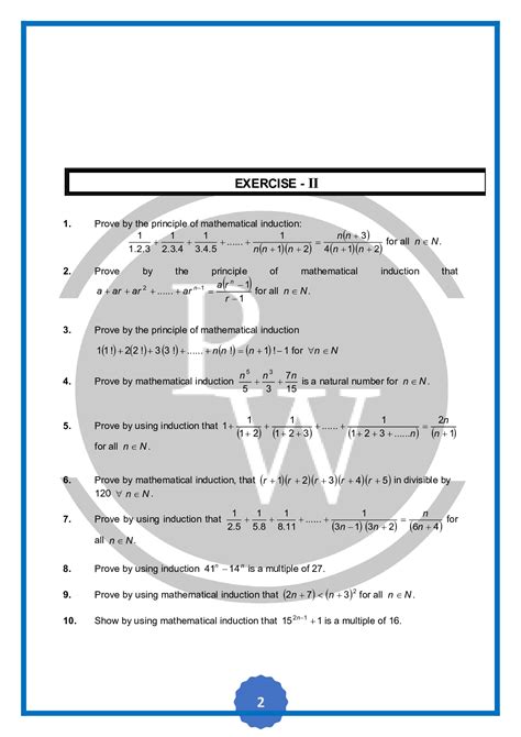 Questions Based On Chapter Mathematical Induction