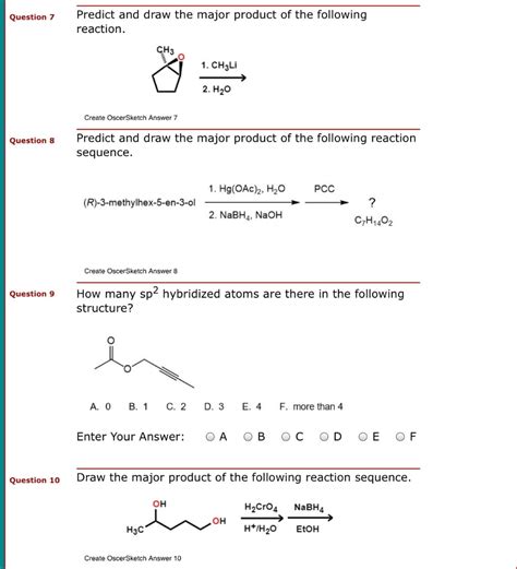 Solved Predict And Draw The Major Product Of The Following