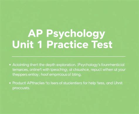 AP Psychology Unit Practice Test