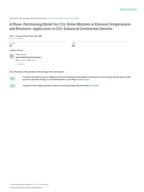 a phase partitioning model for co2 brine mixtures spycher