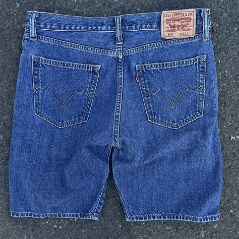 Levis Straight Fit 505 Jorts Denim Shorts Size 34 Depop