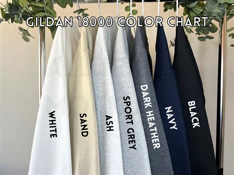 Gildan Color Chart Gildan Color Guide Gildan Color Chart Color Chart For Gildan