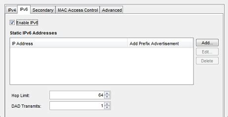 Configure IPv6 For A Trusted Or Optional Interface