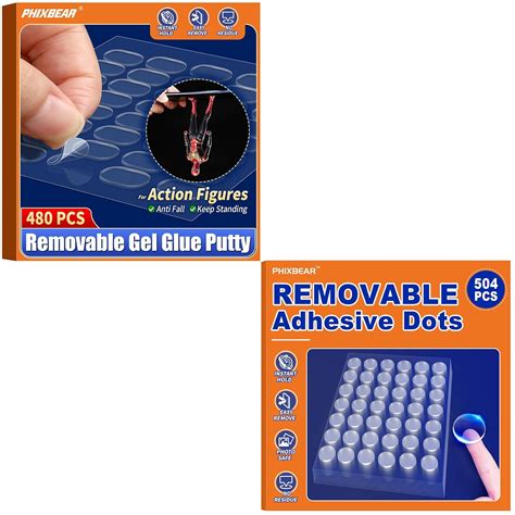 Phixbear 480 Pcs Removable Gel Glue Putty Clear Putty For