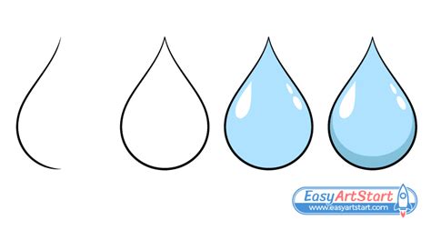 How To Draw A Water Drop In 4 Easy Step Easyartstart