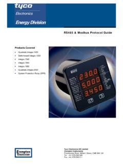 RS Modbus Protocol Guide Metering Igmc Ir Rs Modbus
