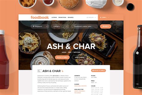 Foodbook Web Design On Behance