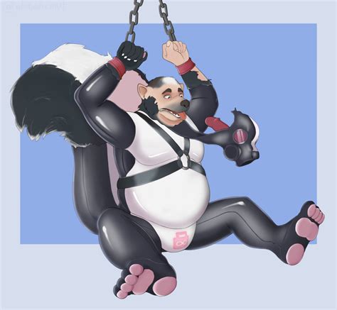 Rule 34 Alebehemut Anthro Belly Big Belly Big Tail Bondage Chained