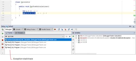 How To Debug Exceptions Help Jetbrains Rider