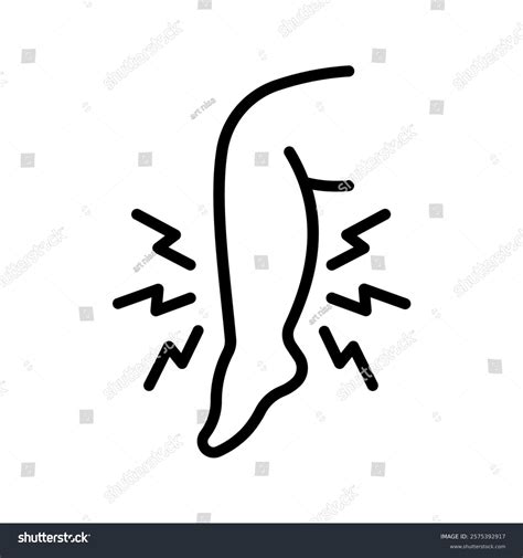 Leg Edema Diabetic Foot Leg Swelling Stock Vector Royalty Free