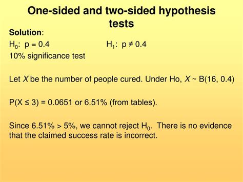 Ppt Poohsticks And Hypothesis Tests Involving The Binomial Distribution Powerpoint