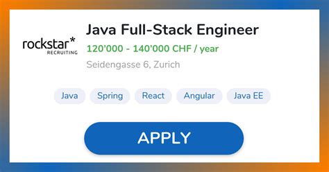 Java Full Stack Engineer Job In Zurich Rockstar Recruiting Ag