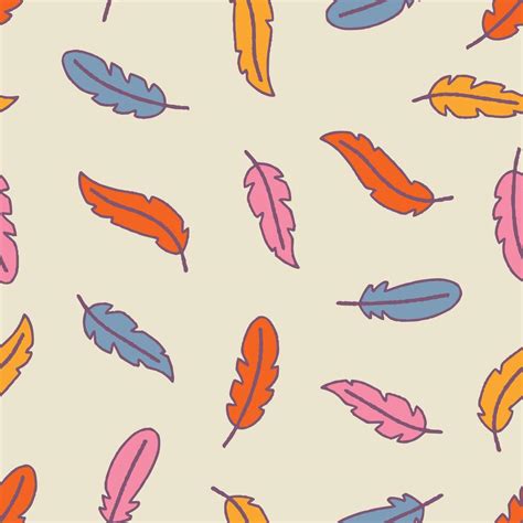 Feather Pattern Repeat Seamless For Wallpaper Background Cover