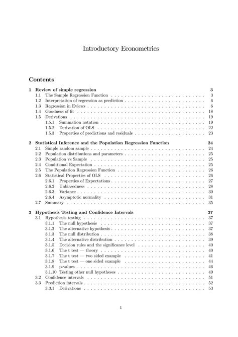 Comprehensive Introductory Econometrics Notes Etc2410 Etc1000