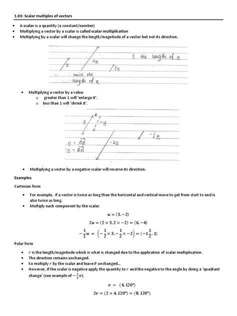 103 Scalar Multiples Of Vectors Pdf