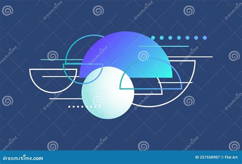 Overlapping Design Elements On Blue Background Vector Illustration