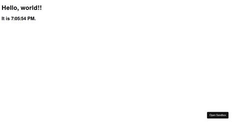 React Tick Demo Codesandbox