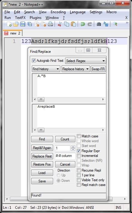 Notepad Find And Replace Expression Help Super User