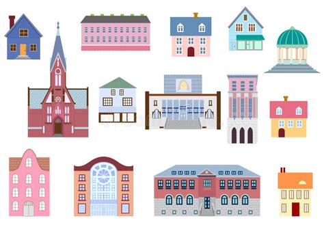 Tipos Del Edificio De La Arquitectura Stock De Ilustración