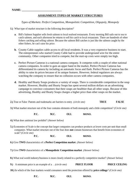 Assignment Market Structures Pdf