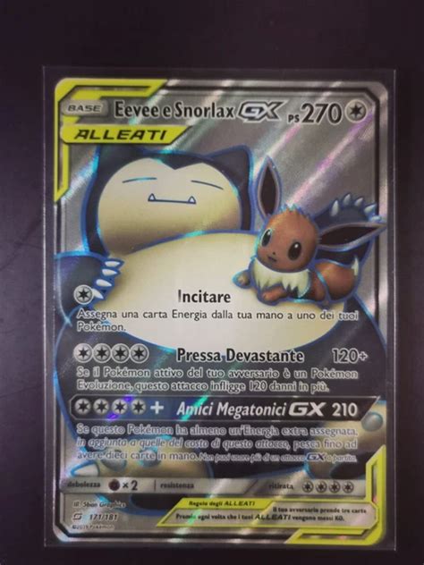 Eevee And Snorlax Tag Team Gx Full Art 191 181 Gioco Di Squadra Eur 11 00 Picclick De