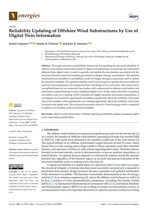 Pdf Reliability Updating Of Offshore Wind Substructures By Use Of