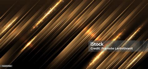 추상적인 럭셔리 골든 글리터 효과가 조명 효과와 함께 블랙 배경에 빛나는 반짝임 템플릿 프리미엄 시상식 디자인 시상식에 대한 스톡 벡터 아트 및 기타 이미지 Istock